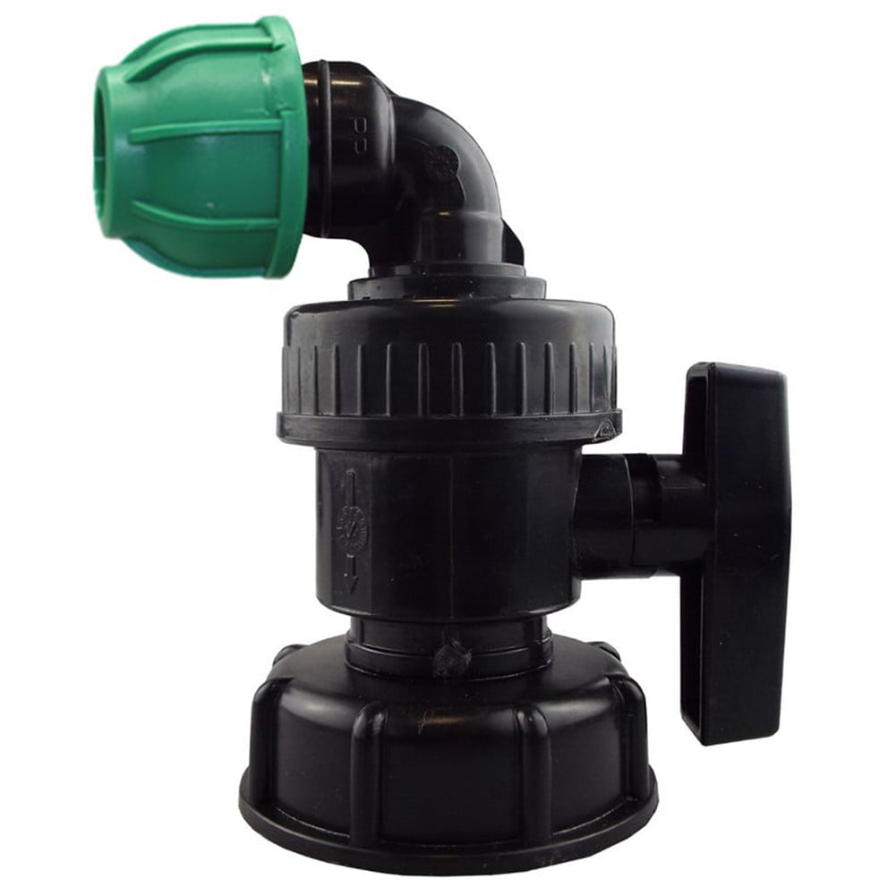 Ibc Water Storage Tank Outlet S60x6 (2\") to Mdpe 25mm Elbow + Valve ...