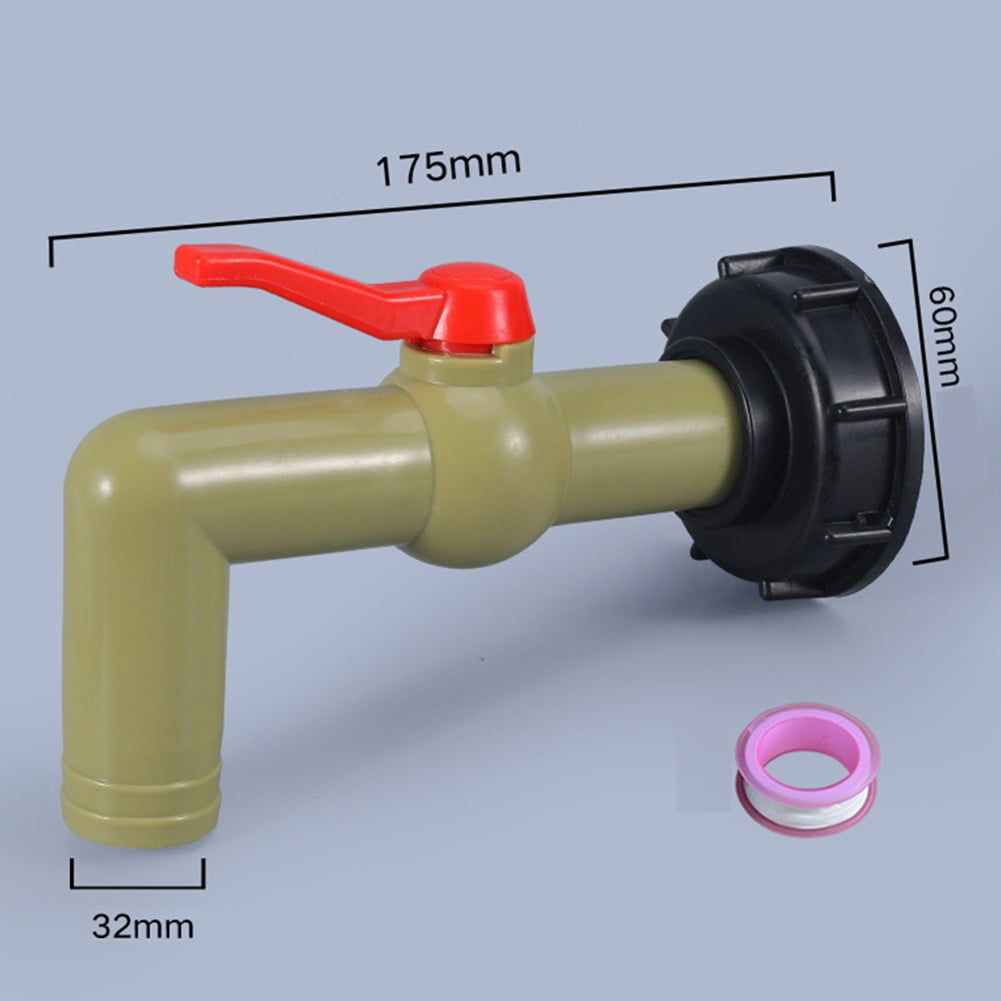 Ibc Water Tank Extension Faucet Nozzle Angled Oil Outlet 32 Mm Nozzle ...
