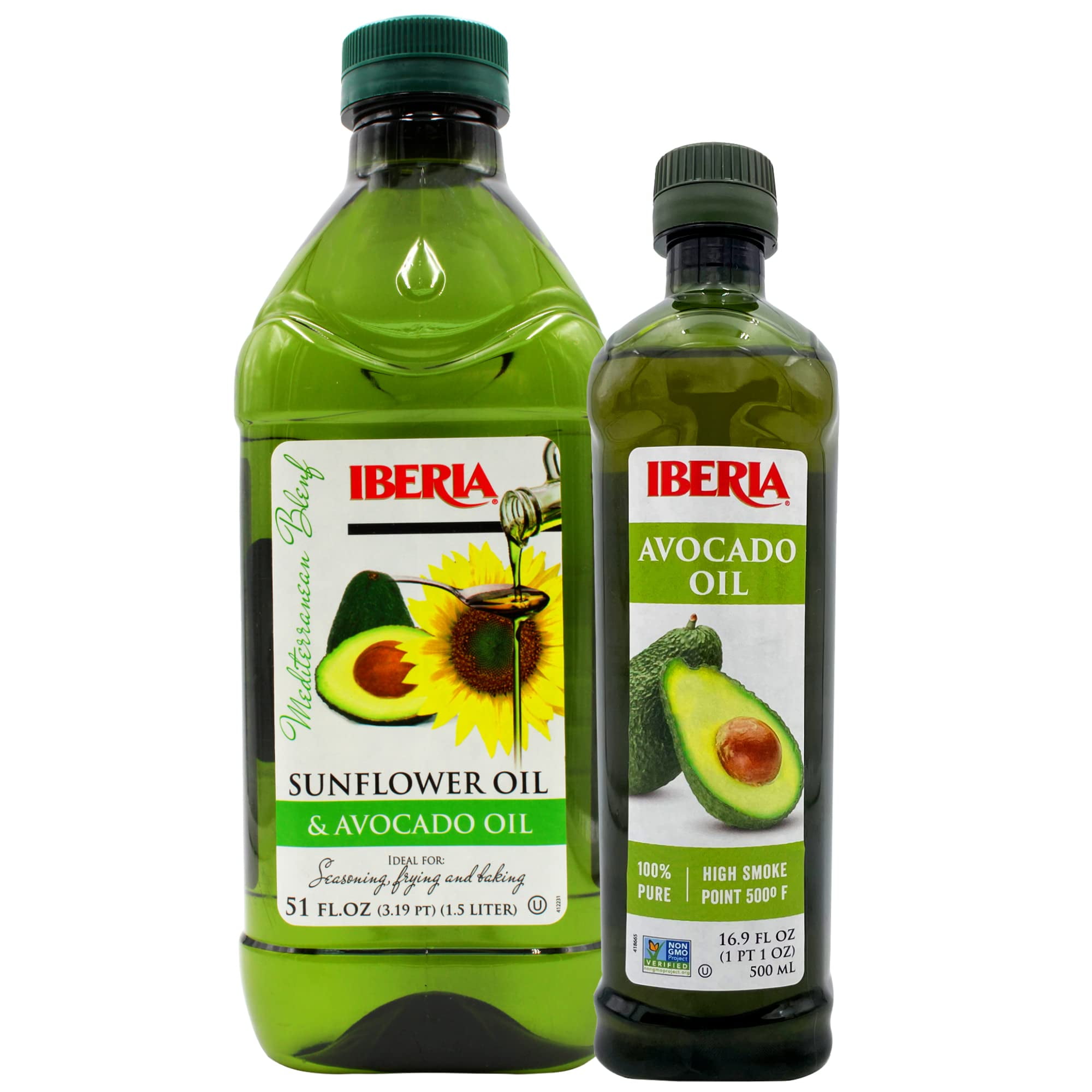 Iberia 100% Pure Avocado Oil, 16.9 Fl Oz + Iberia Avocado And Sunflower ...