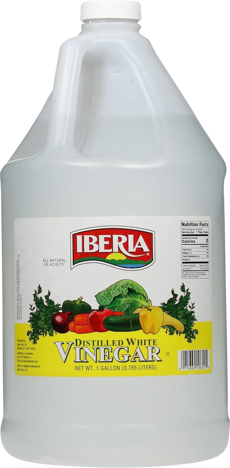 Iberia All Natural Distilled GGA1 White Vinegar, 1 Gallon - 5% Acidity ...