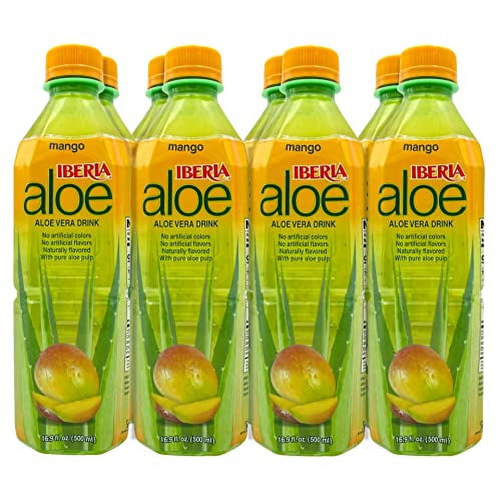 Iberia Aloe Vera Drink .. With Aloe Vera Pulp, .. Mango, 16.9 Fl Oz ...