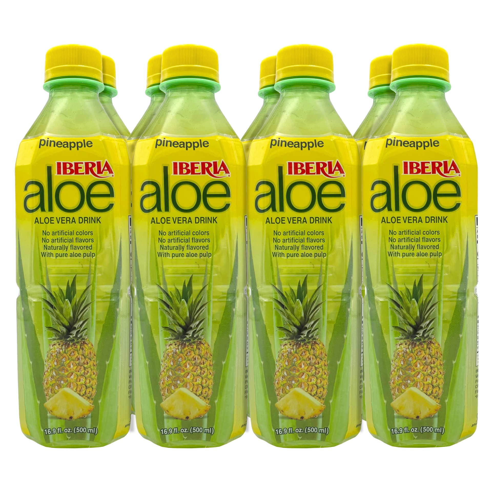 Iberia Aloe Vera Juice Drink with Pure Aloe Pulp, Pineapple Flavor, 16. ...
