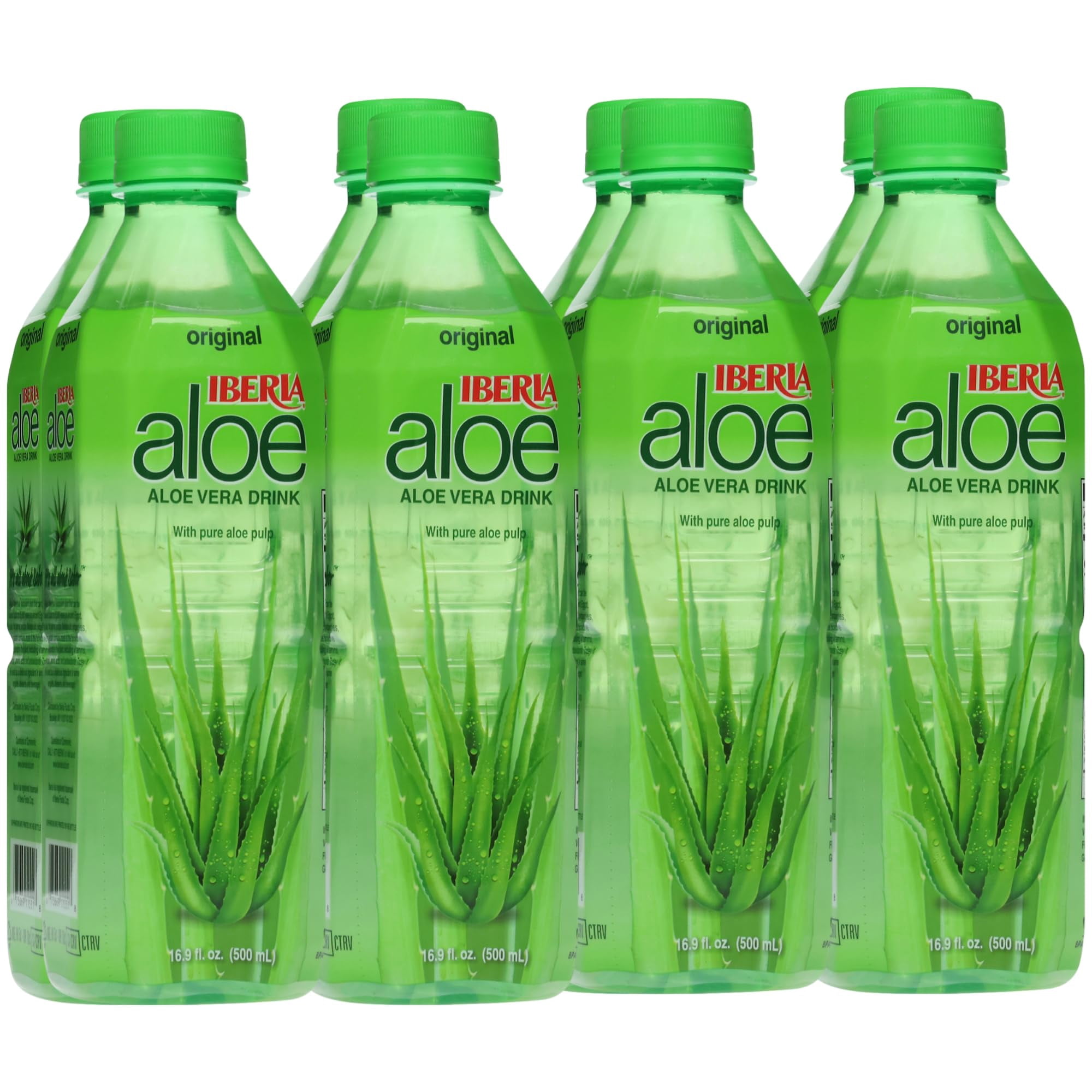 IBERIA, Aloe Vera Juice Drink with Pulp, 16.9 Fl Oz, Pack of 8 ...