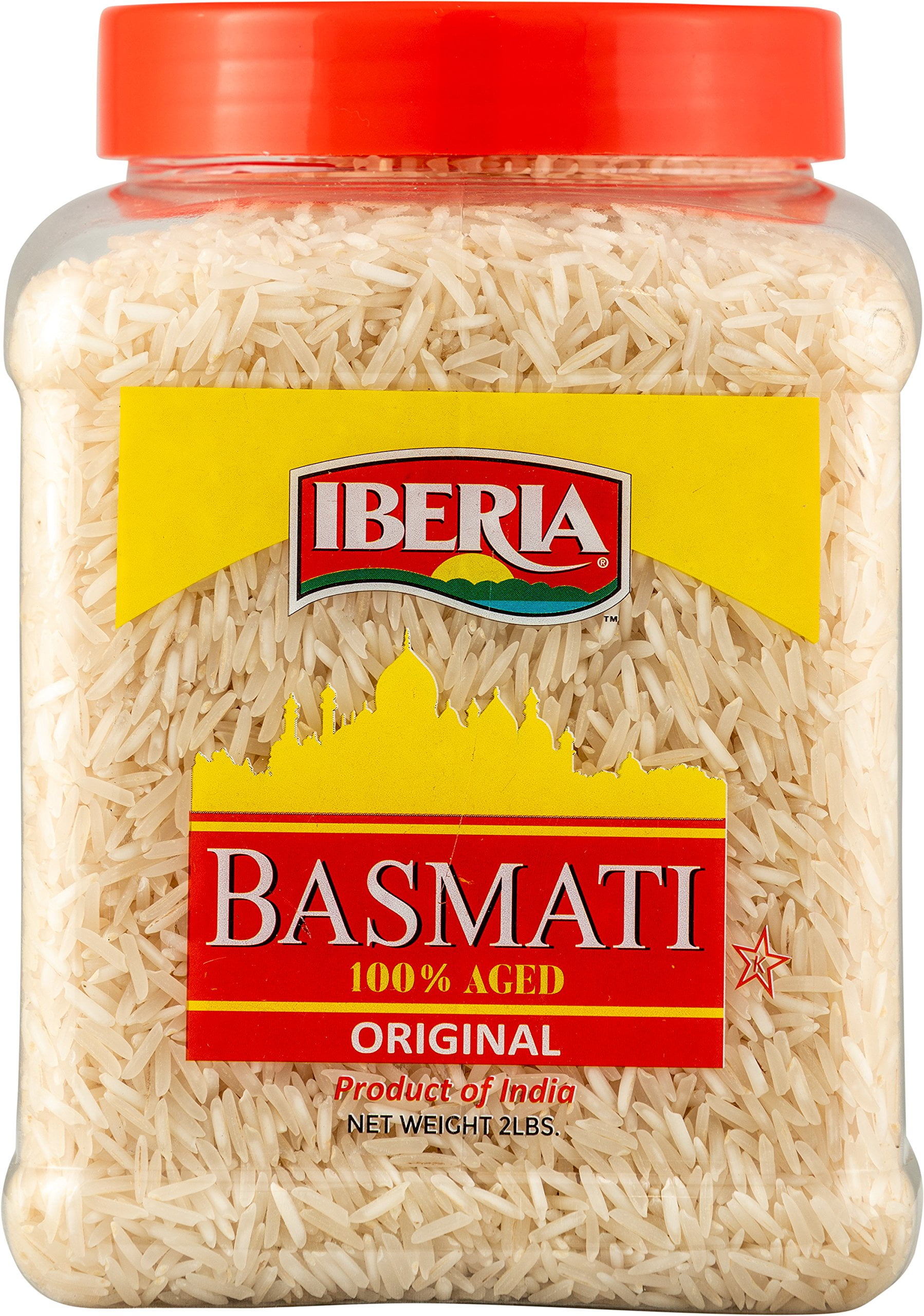 Iberia Basmati Rice Jar, 2 Pounds, Extra Long Grain, Aromatic, Aged ...
