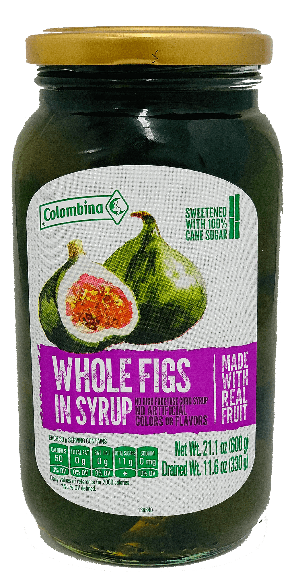 Colombina Dulce De Brevas Figs in Syrup 21.2 Oz Glass Jar Imported from ...