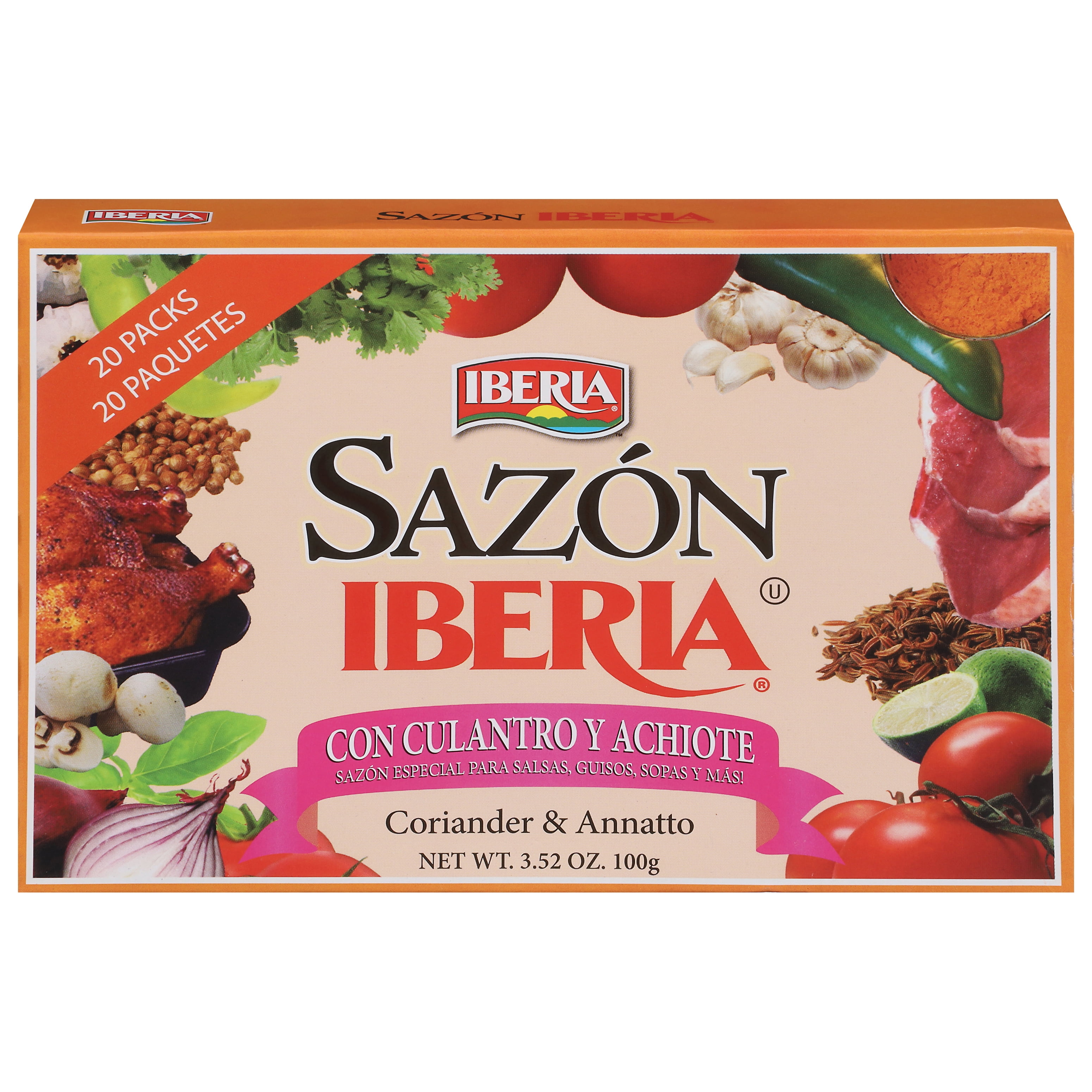 Iberia Coriander & Annatto Sazon 20 Packs - Walmart.com