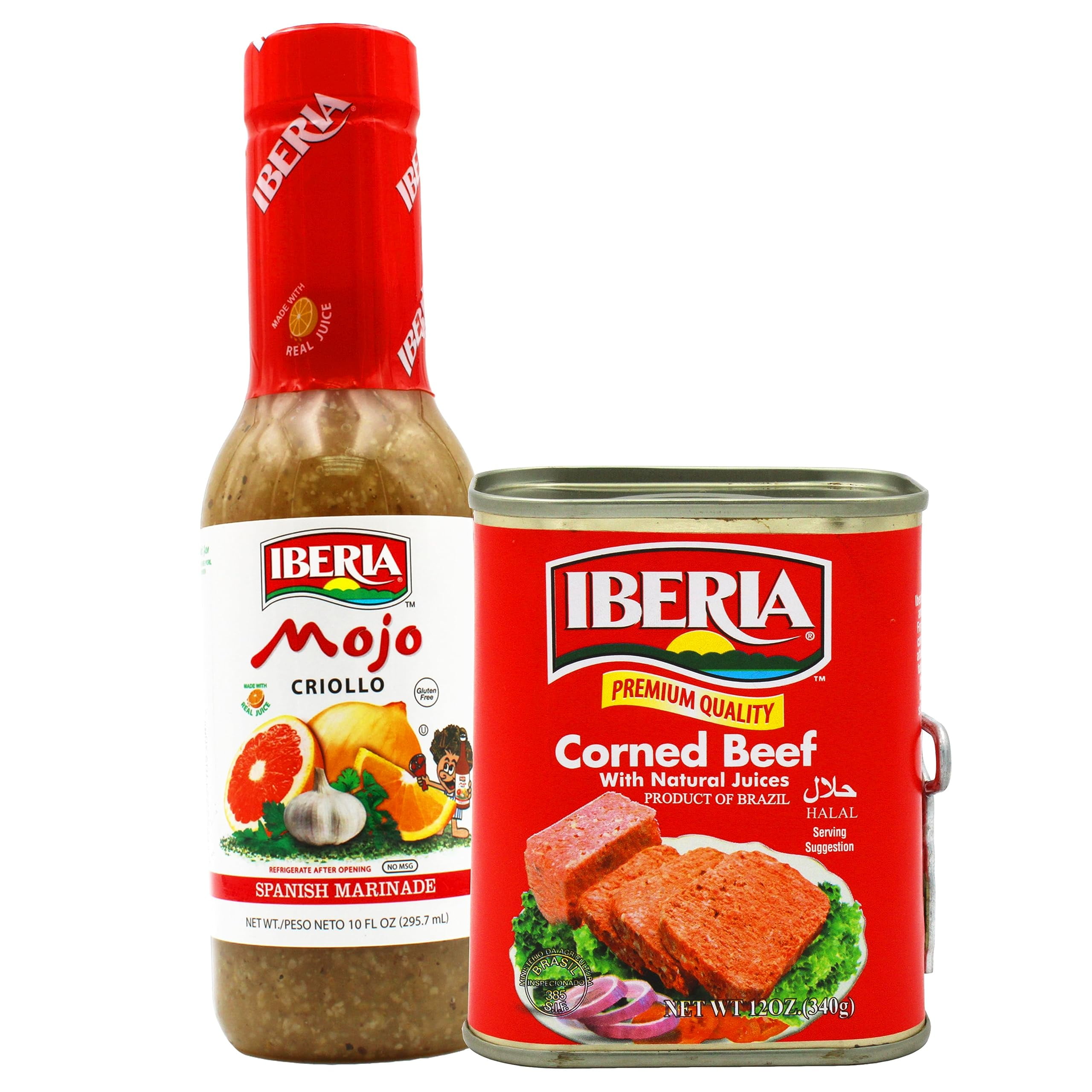 Iberia Corned Beef, 12 Oz + Iberia Mojo Criollo Spanish Marinating Sauce 20 Fl Oz - Walmart.com