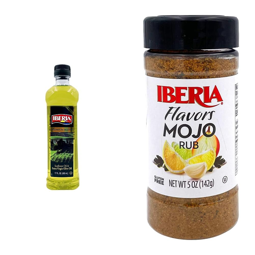 Iberia Extra Virgin Olive Oil & Sunflower Oil, 17 Fl Oz + Iberia Mojo ...
