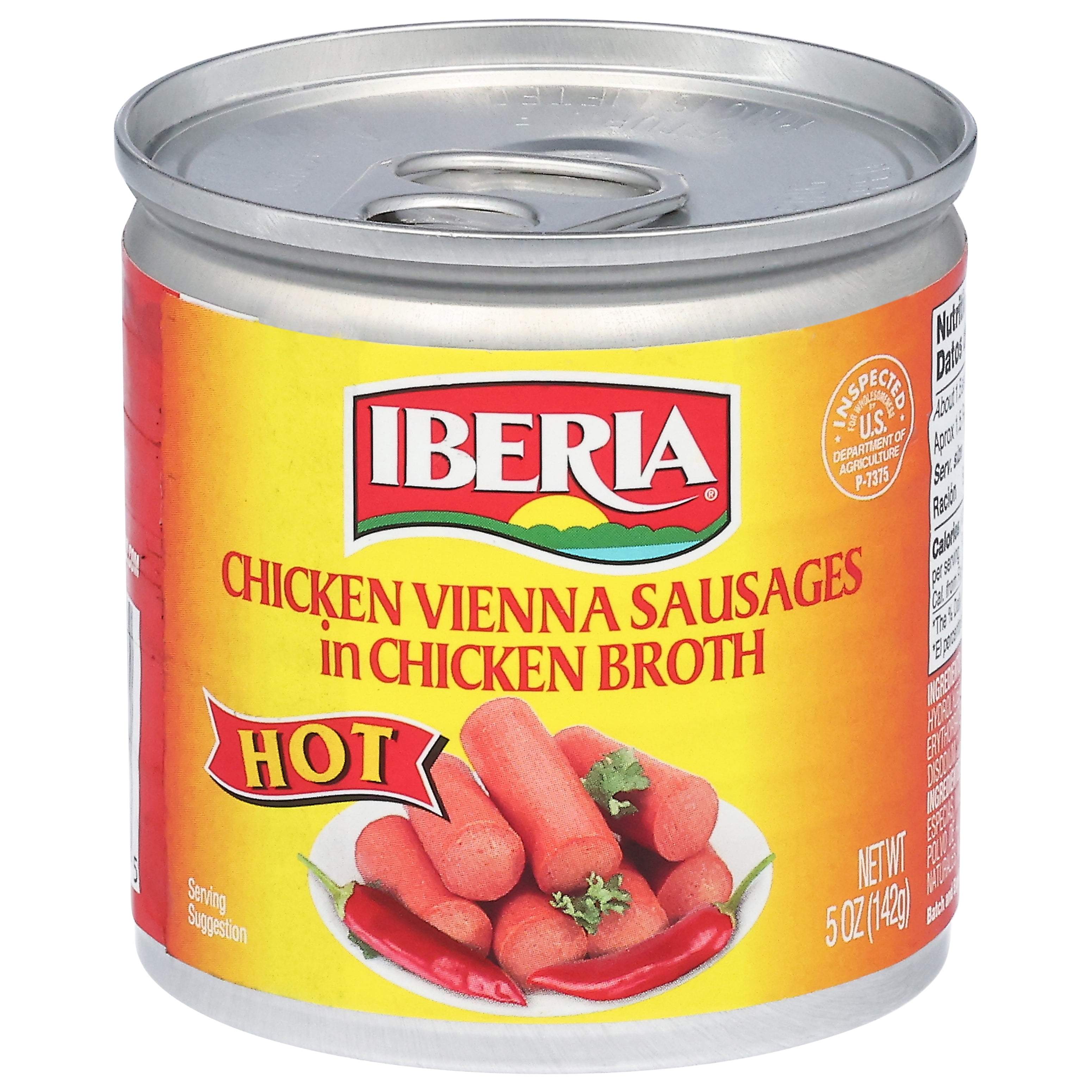 Iberia Hot Chicken Vienna Sausages in Chicken Broth 5 oz - Walmart.com