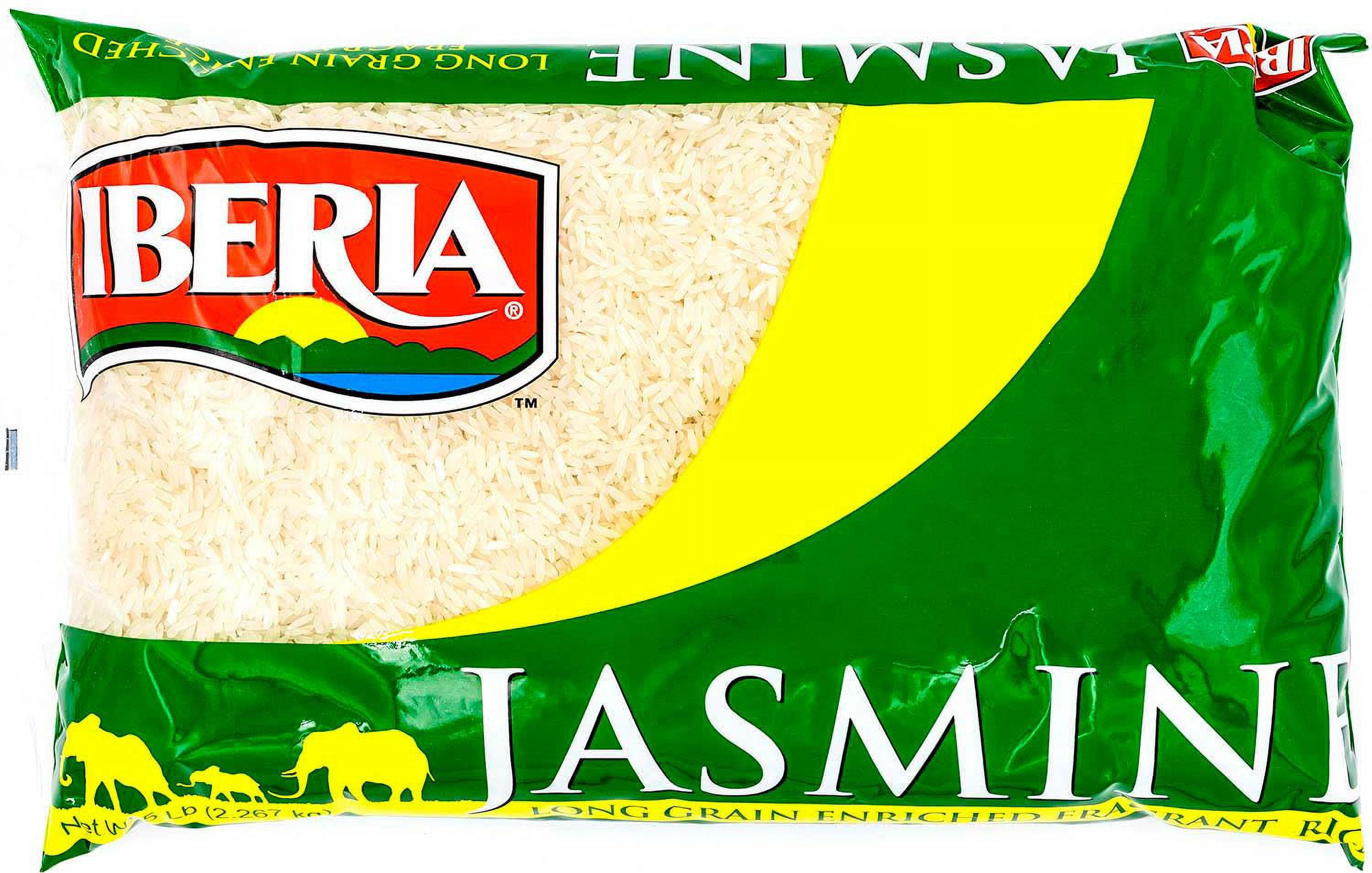 Iberia Jasmine Rice, 5 lbs. Long Grain Naturally Fragrant Enriched ...