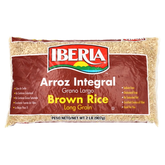 Iberia Long Grain Brown Rice, 2 lb - Walmart.com