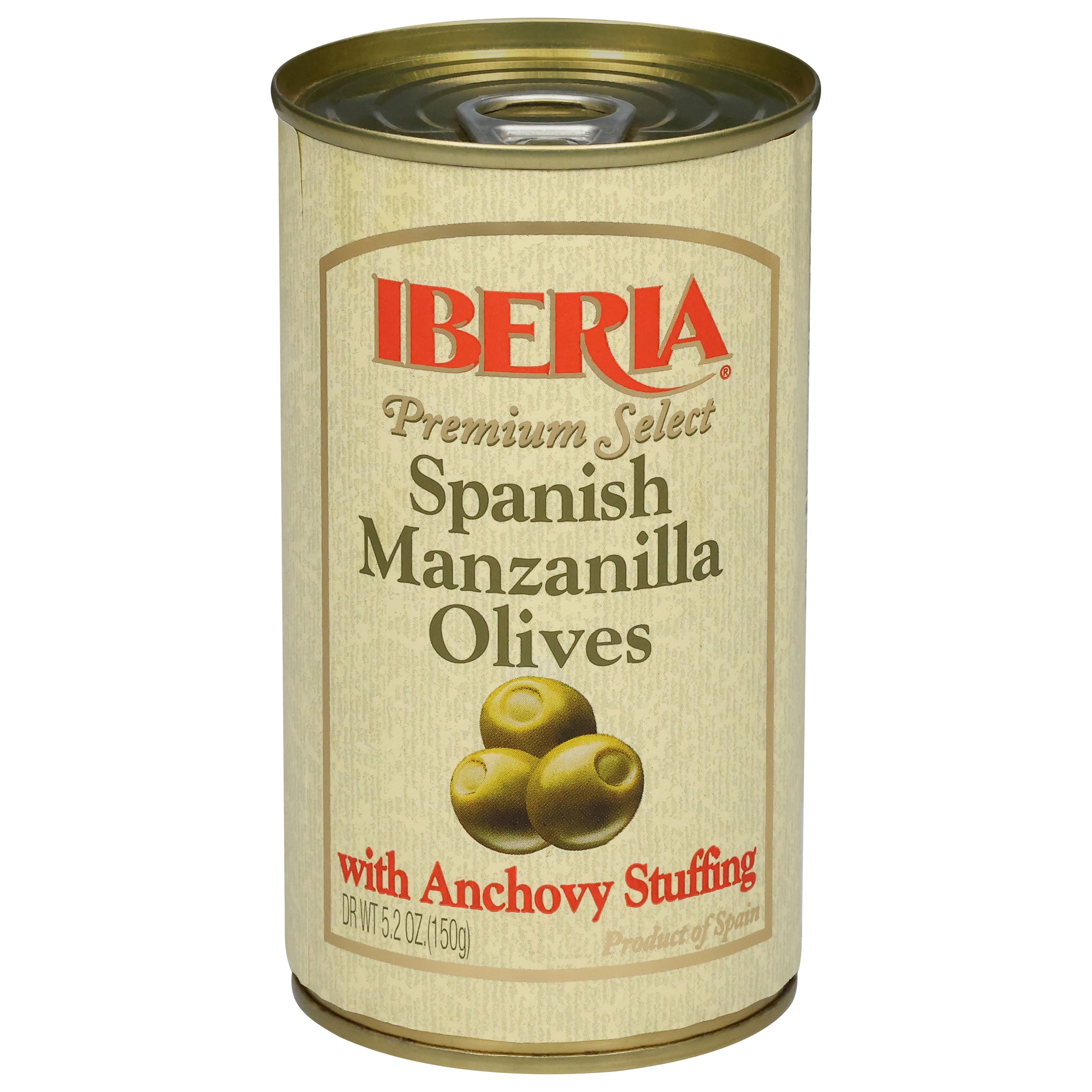 Iberia Spanish Premium Select Manzanilla Olives with Anchovy Stuffing 5 ...