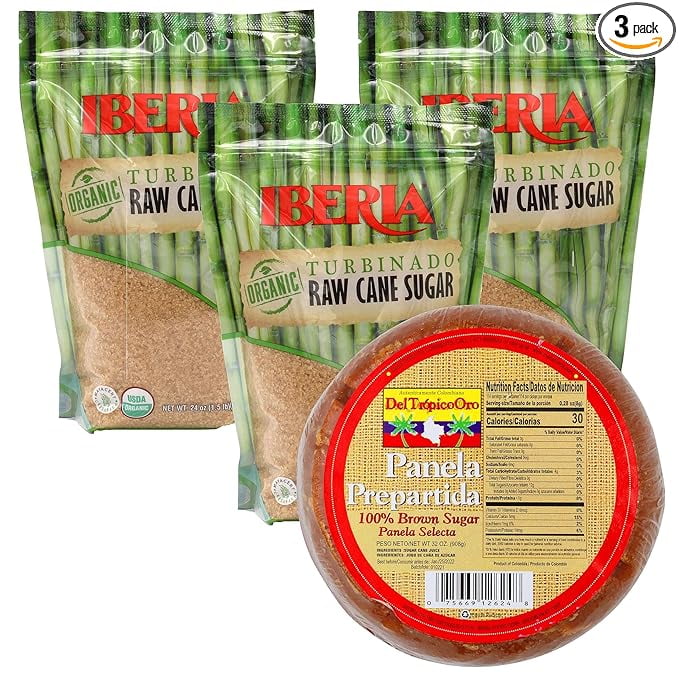 Iberia Panela Prepartida, 32 Ounce + Iberia Organic Turbinado Sugar, 1. ...