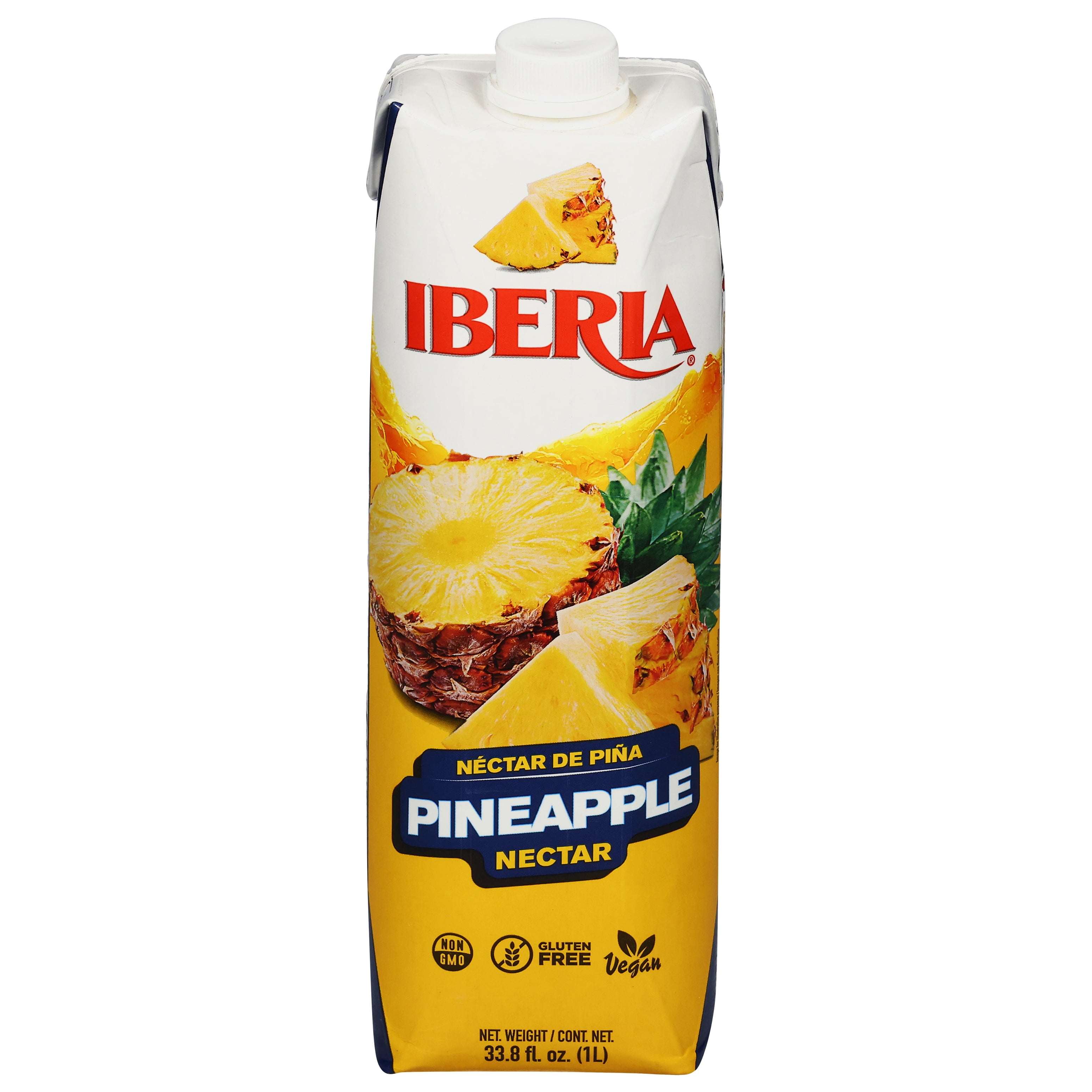 Iberia Pineapple Nectar, Tropical Flavor, 33.8 fl oz, Refreshing Drink ...