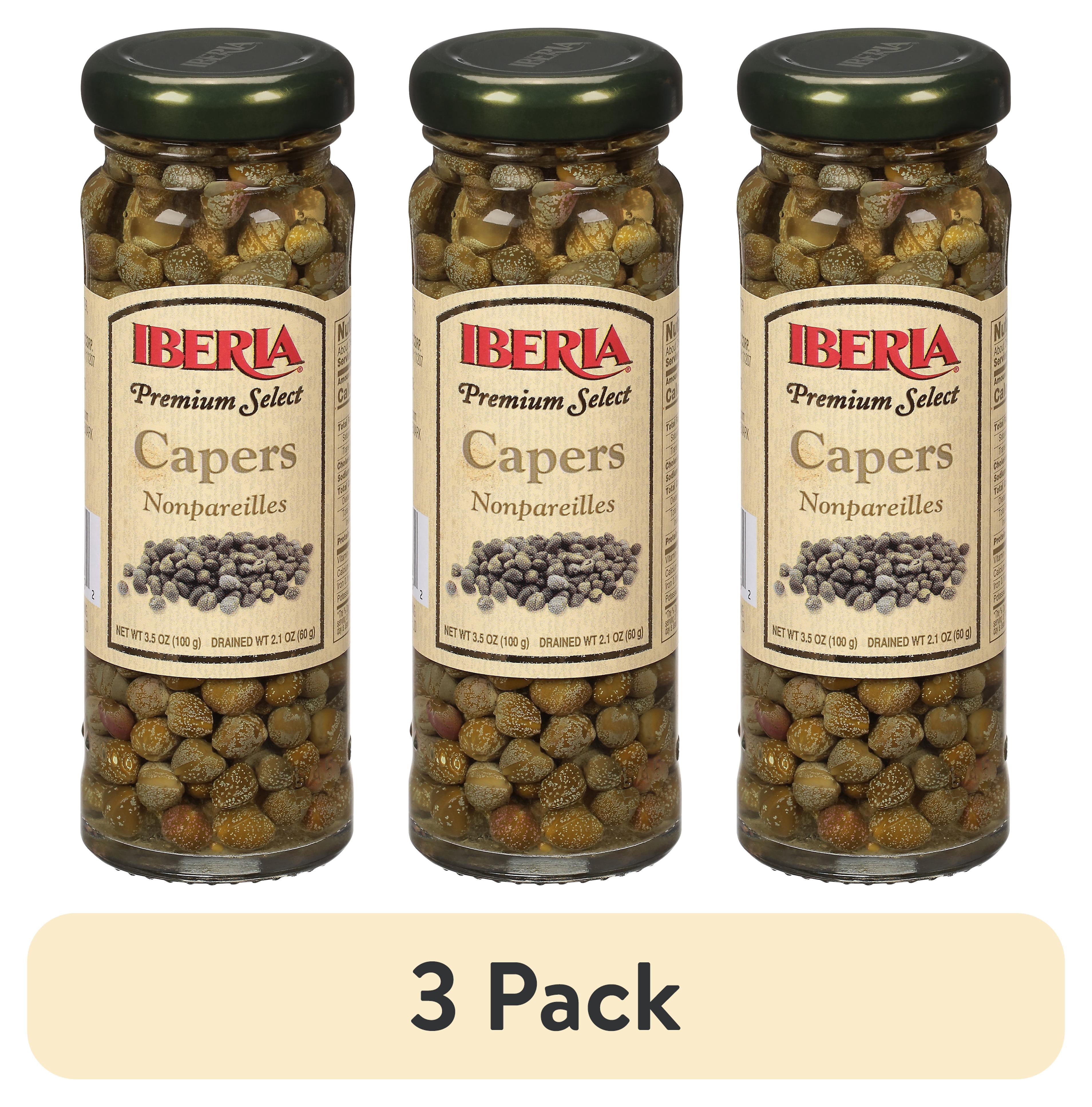 (3 pack) Iberia Premium Select Nonpareilles Capers 3.5 oz - Walmart.com