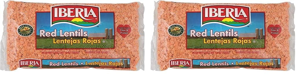 Iberia Red Lentil Beans, 12 Ounce (Pack of 2) - Walmart.com