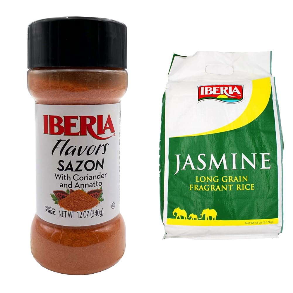 Iberia Sazon With Annatoo & Coriander, 12 Oz+ Iberia Jasmine Long Grain ...