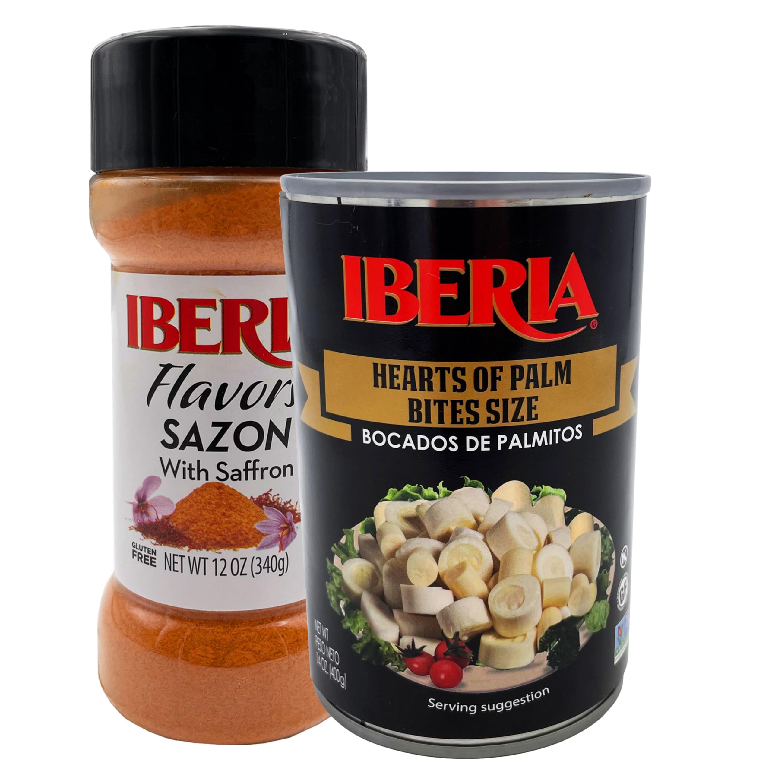 Iberia Sazon With Saffron, 12 Oz+ Iberia Hearts Of Palm (Bites Size ...