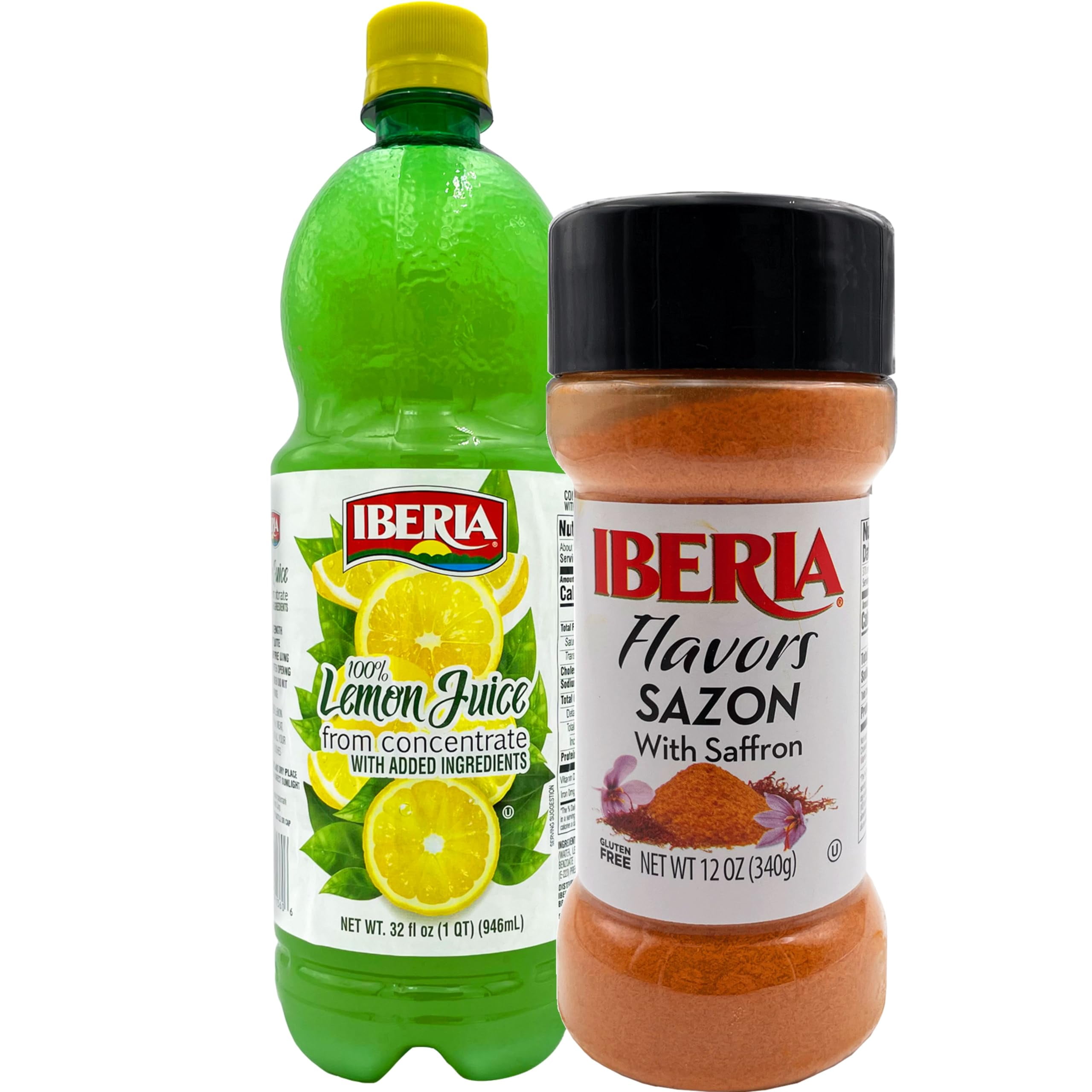 Iberia Sazon With Saffron, 12 Oz + Iberia Lemon Juice From Concentrate ...