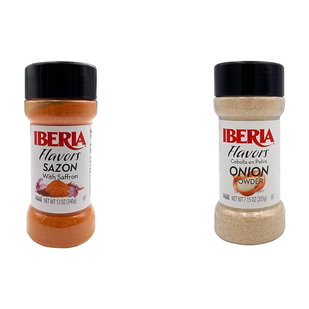 Iberia Sazon With Saffron, 12 Oz+ Iberia Onion Powder, 7.5 Oz - Walmart.com
