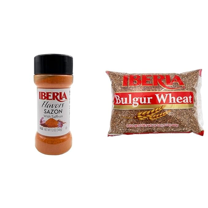 Iberia Sazon with Saffron, 12 oz+ Iberia Bulgur Wheat, 24 oz - Walmart.com