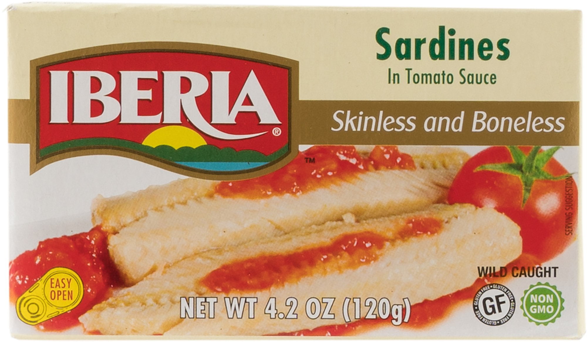 Iberia Skinless & Boneless Sardines in Tomato, 4.2 Ounce (Pack of 12 ...