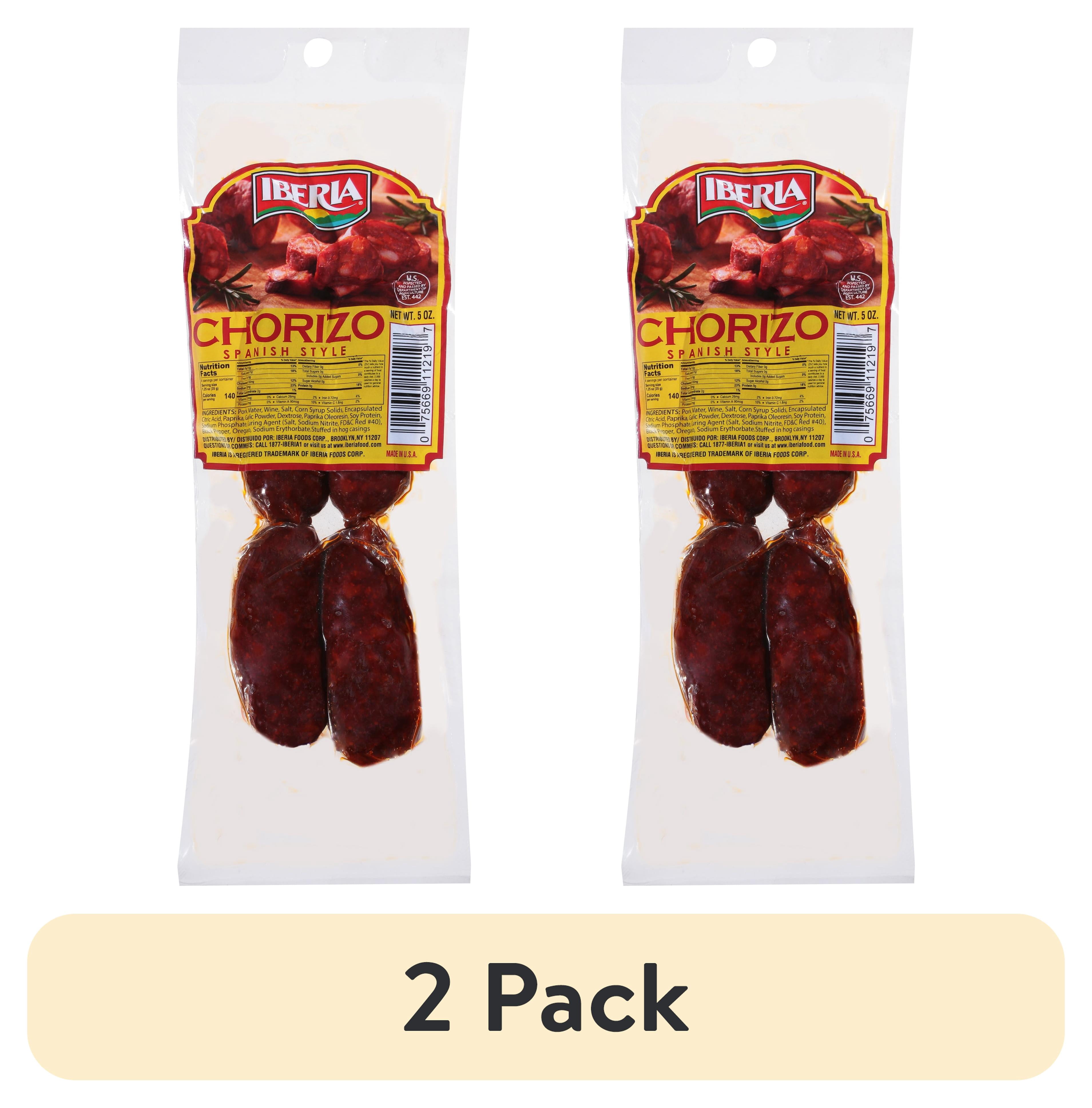 (2 pack) Iberia Spanish Style Chorizo 5 oz - Walmart.com