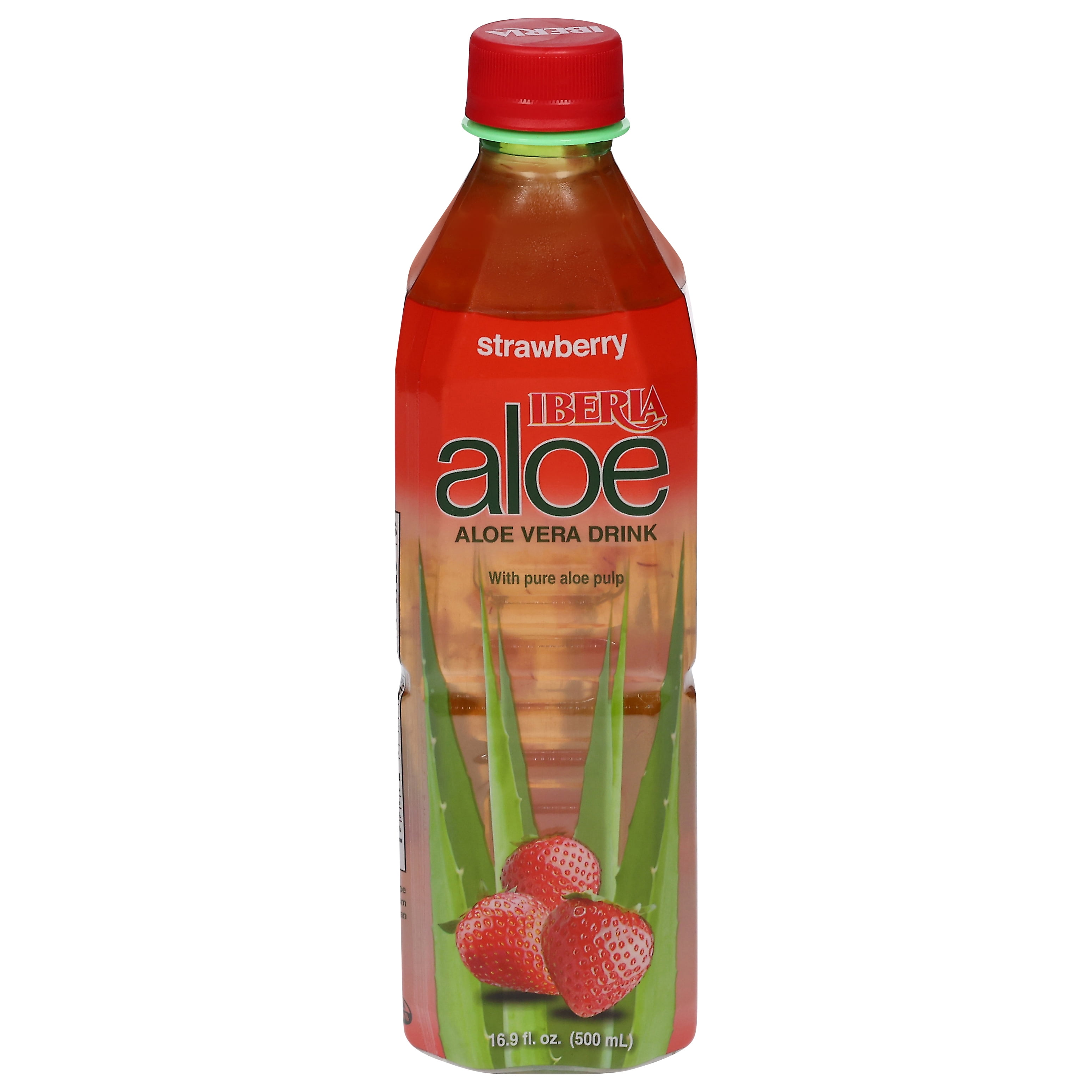 Iberia Foods Strawberry Aloe Vera Juice Drink with Pulp, 16.9 oz ...
