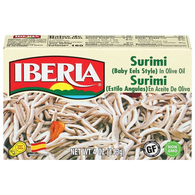 Iberia Surimi (Baby Eels Style) in Olive Oil 4 oz - Walmart Business ...
