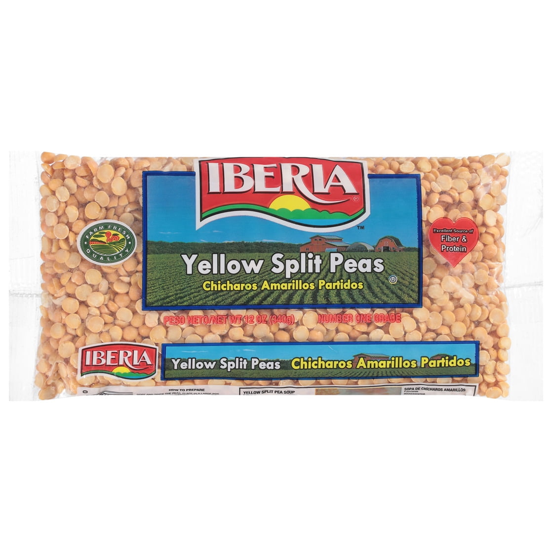 Iberia Nutritional Yellow Split Peas, Easy to Prepare, 12 oz - Walmart.com