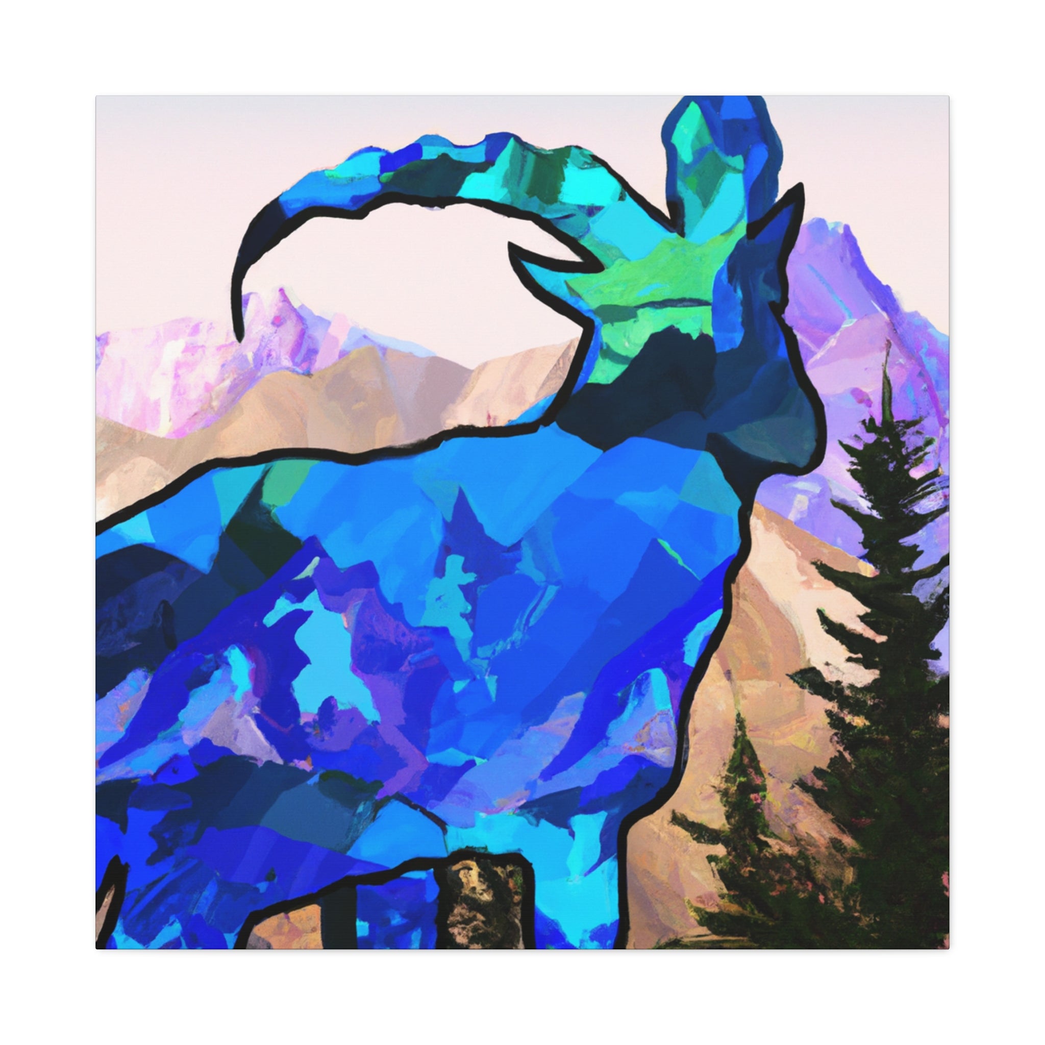 Ibex Rises in Pop Art - Canvas - Walmart.com