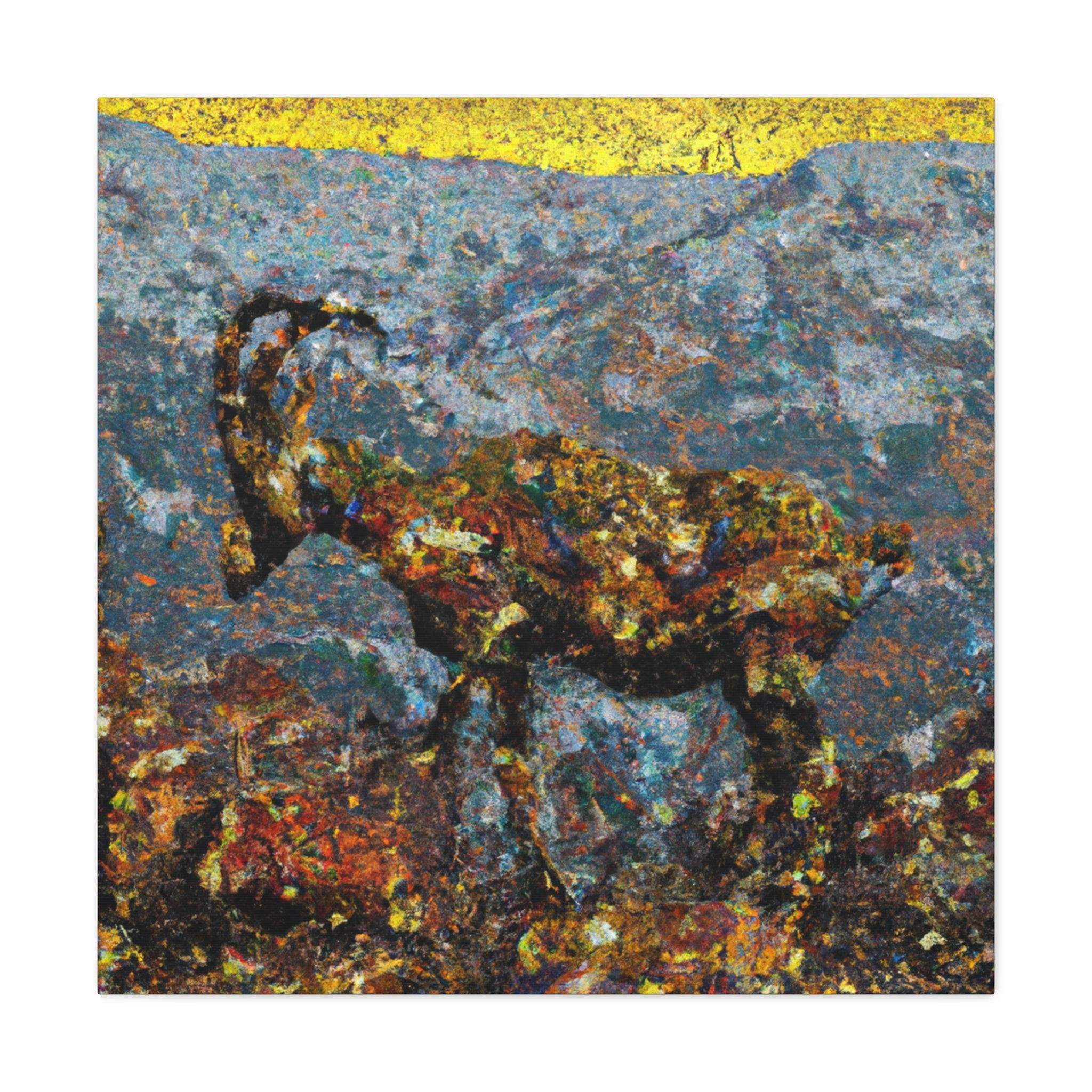 Ibex in Pointillism - Canvas - Walmart.com