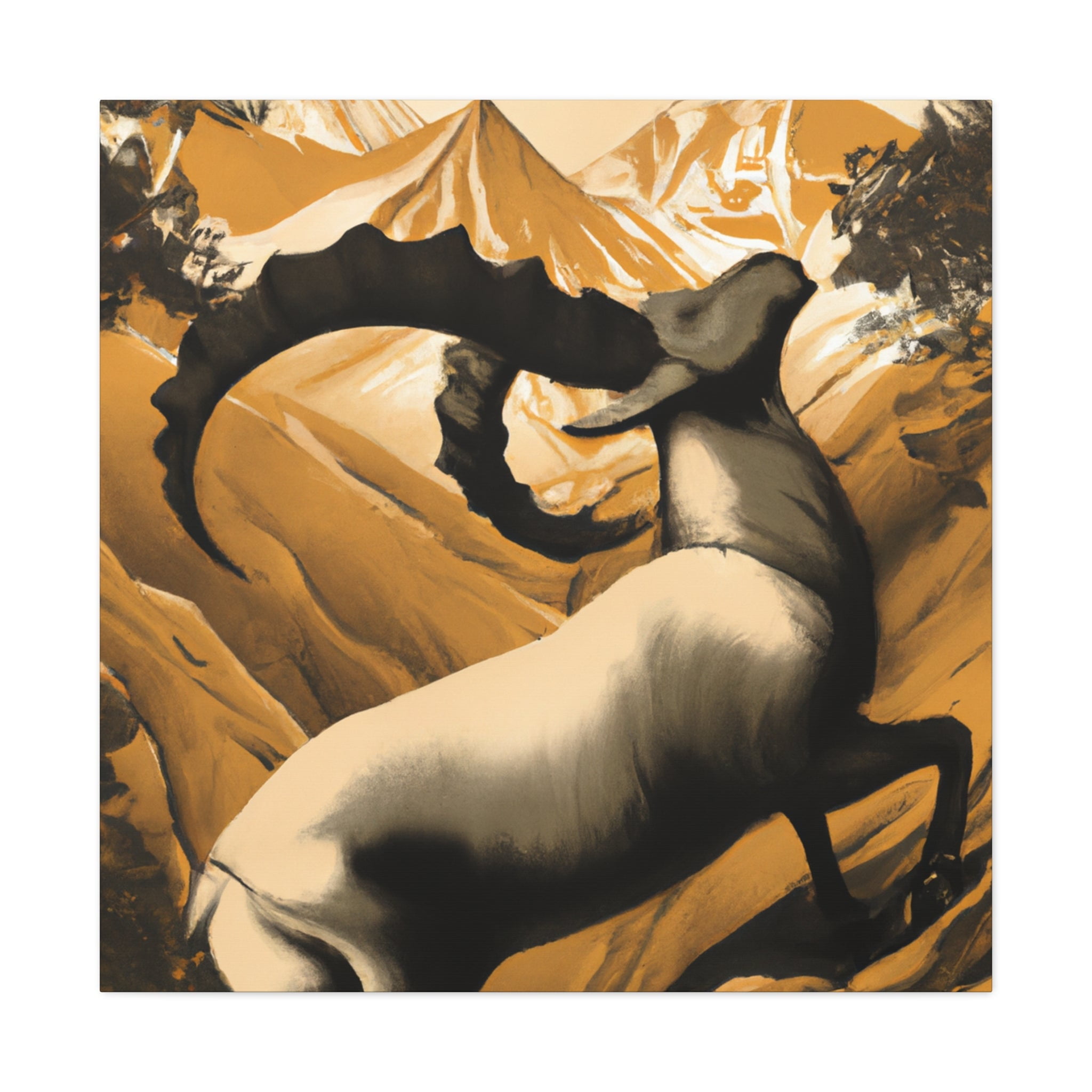 Ibex with Neoclassicism - Canvas - Walmart.com