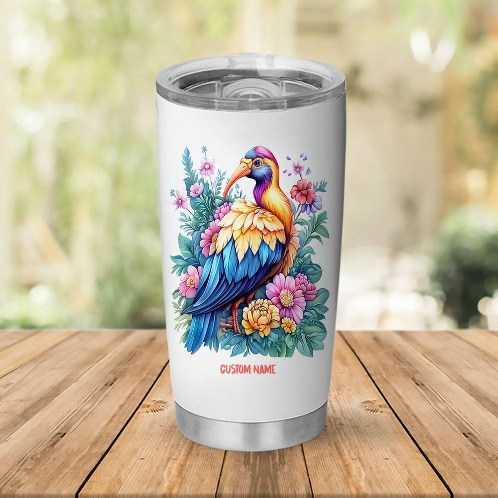 Ibis Birdwatching Fan 20oz Custom Tumbler With Handle & Straw ...