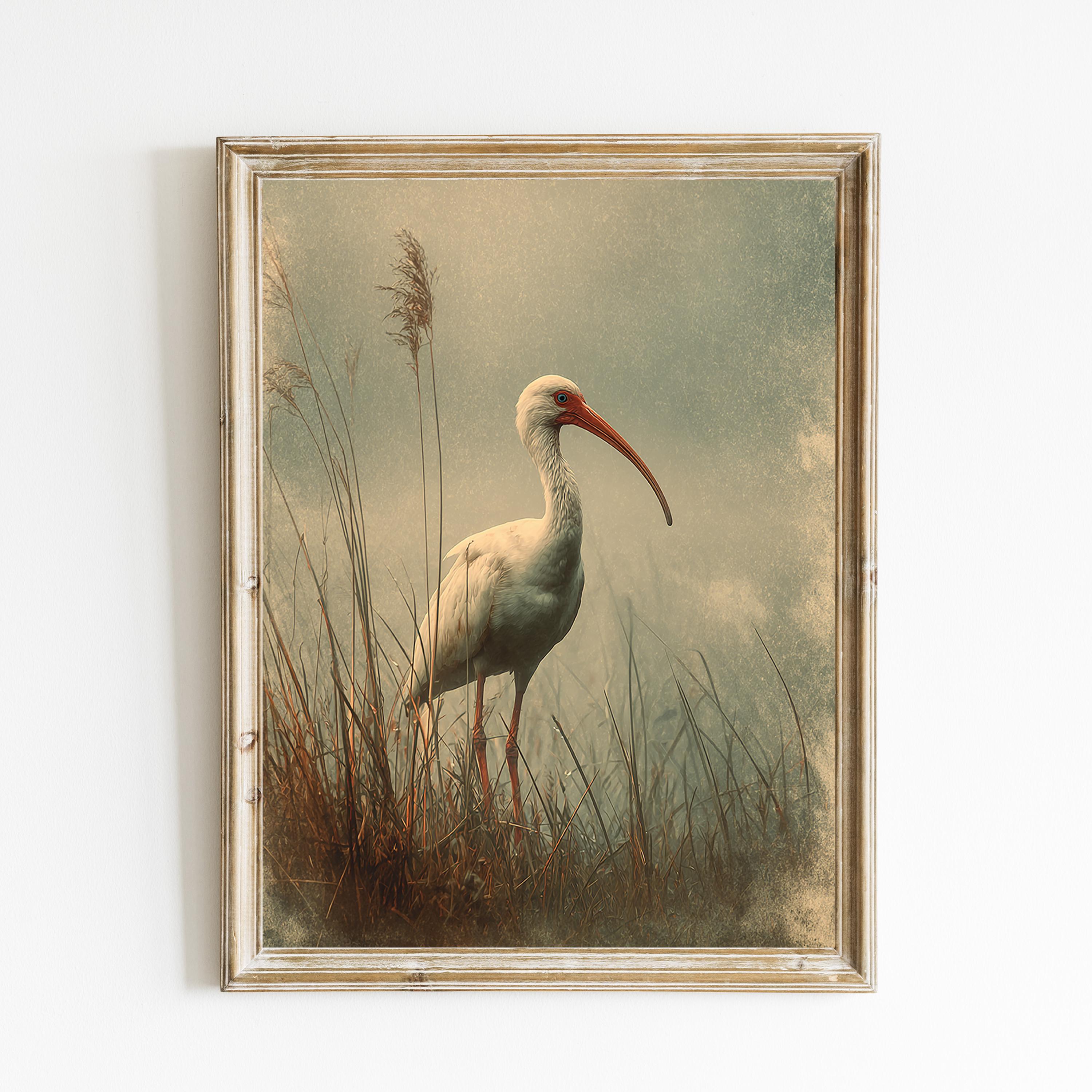 Ibis Print Poster Japandi Style Print Posterlegant Home Decor Poster ...