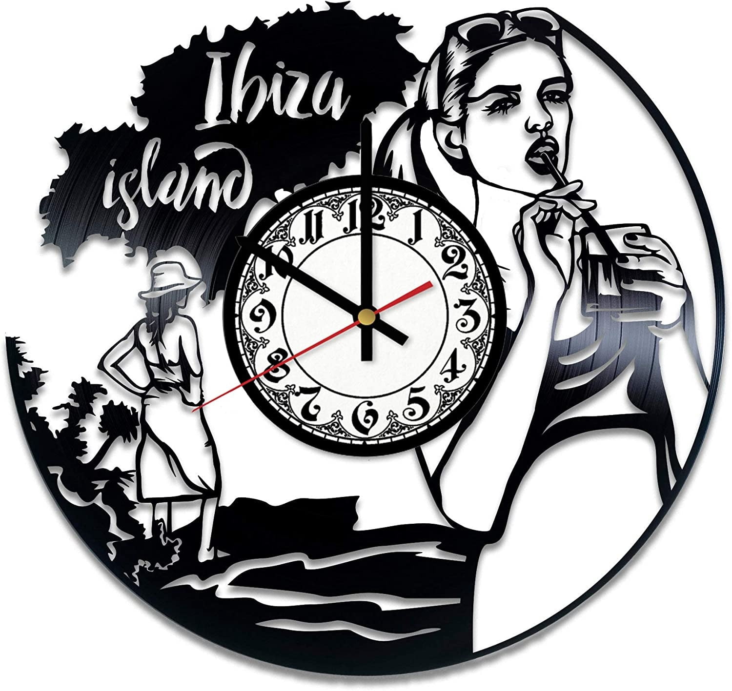 Ibiza Island Spain Party Beach Vinyl Wall Clock, Vinyl Record Handmade ...