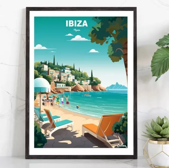 Ibiza Travel Poster - Matte Vertical Posters, Art Print, Decor, Wall Art NO FRAMED POSTER Home ...