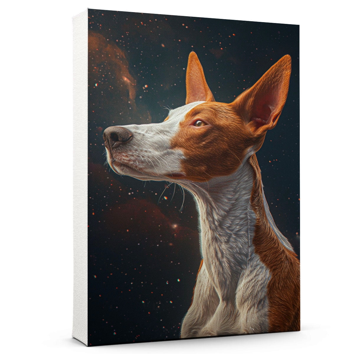 Ibizan Hound Dog Space Painting Poster Unframe, Ibizan Hound Dog Canvas ...