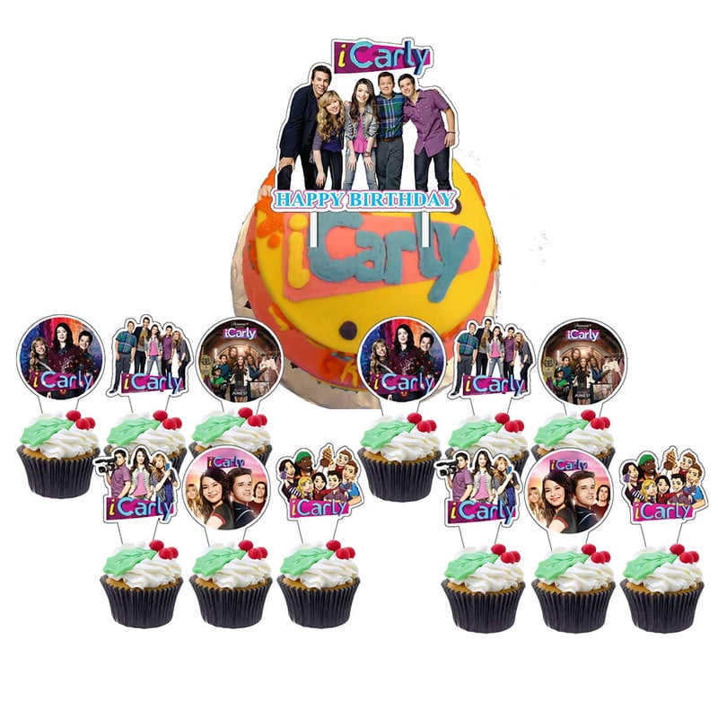 Icarly Cake Topper CupcakeS Set Birthday Party Supplies Decoration ...