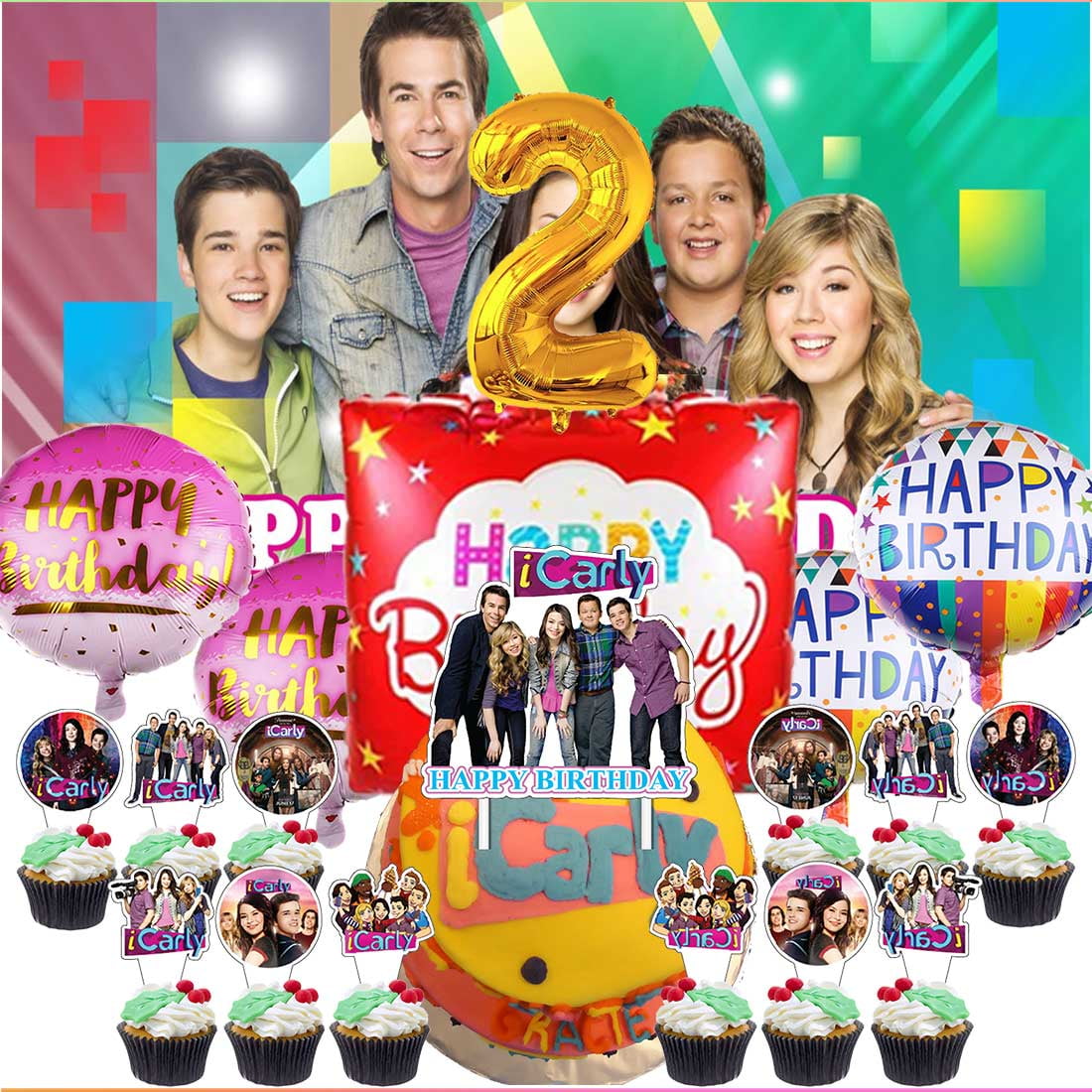 Icarly Party Supplies Decor 2nd Kit Balloons Birthday Cake Topper ...