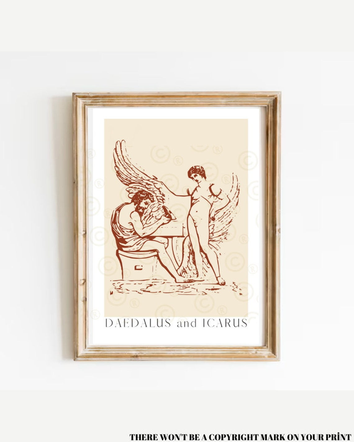 Icarus Print, Myth Poster, Daedalus And Icarus, Icarus Falls, The Fall Of Icarus, Light Academia ...