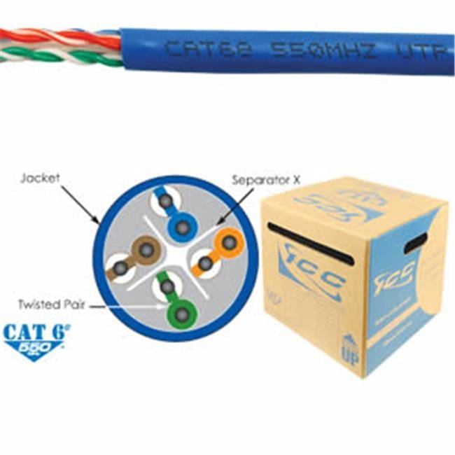 Icc Cat6E Cmr Pvc Cable Blue - Walmart.com