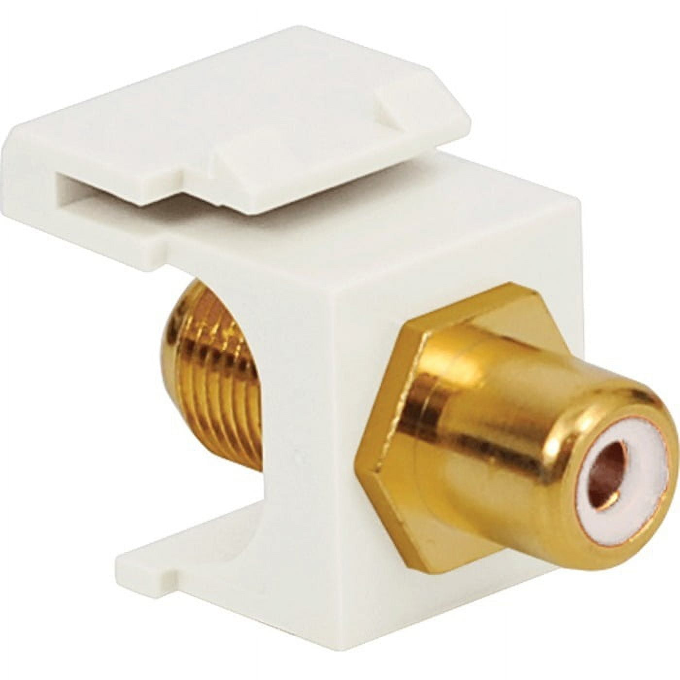 ICC RCA to F-Type Modular Jack with White Insert and Gold Plated ...