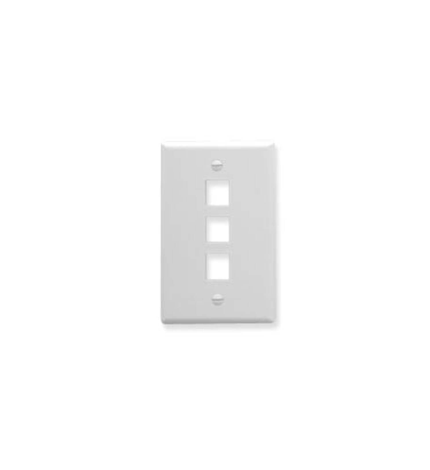 ICC Classic Oversized Faceplate with 3 Ports in Single Gang (ic107lf3wh ...