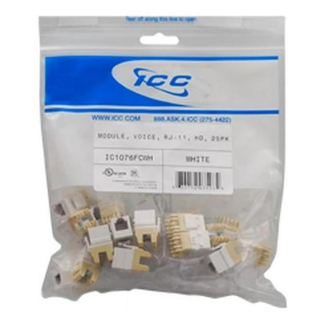 Icc Icc-ic1076fcwh Module, Voice, Rj-11, Hd, 25pk, Wh - Walmart ...
