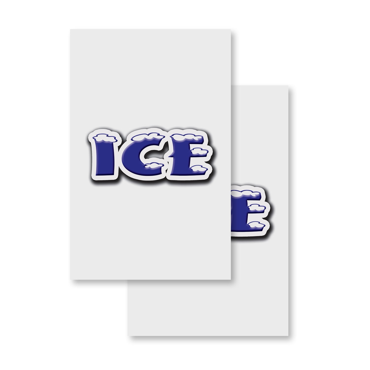Ice (2-PACK) 24" x 36" Vinyl Decals | Sign Insert Peel & Stick Decals ...