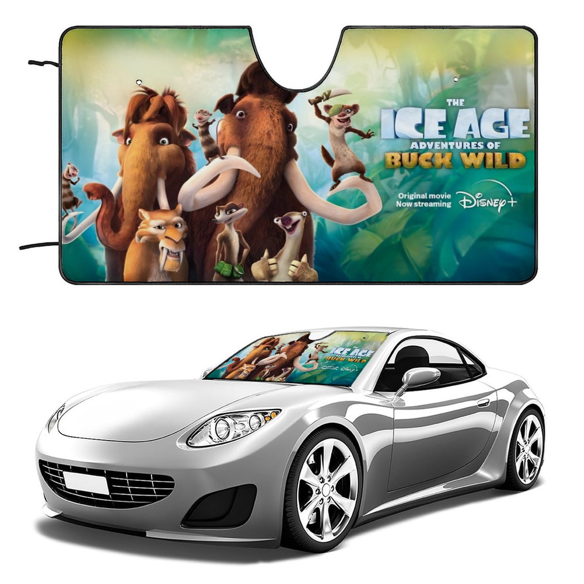 Ice Age Buck wild-theme Windshield Sun Shade Front Protector Folding ...