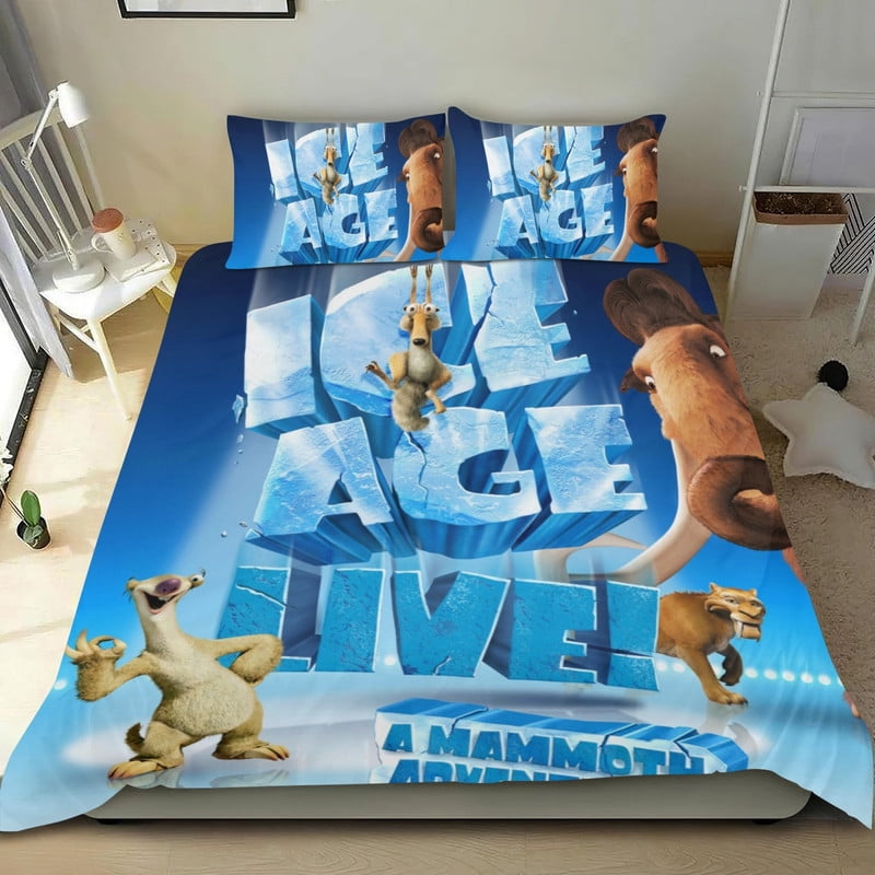 Ice Age Comforter Set Cute Duvet Cover Sets Cartoon 3 Piece Bedding Set ...