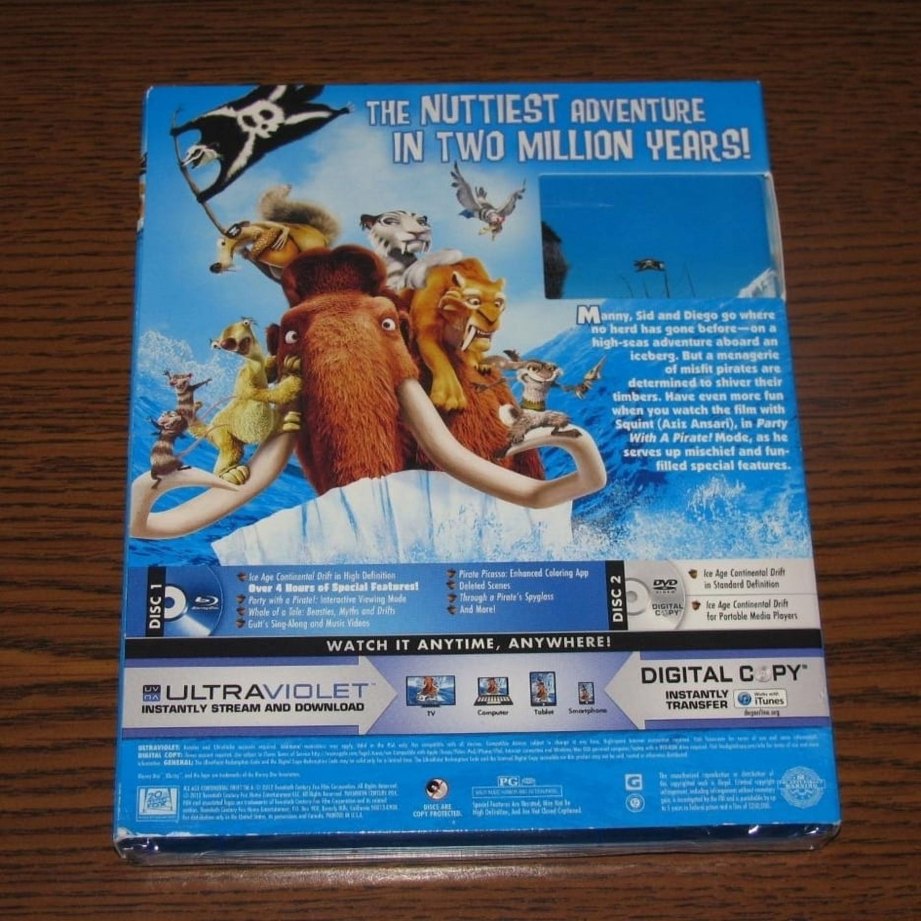 Ice Age Continental Drift Blu Ray Cover
