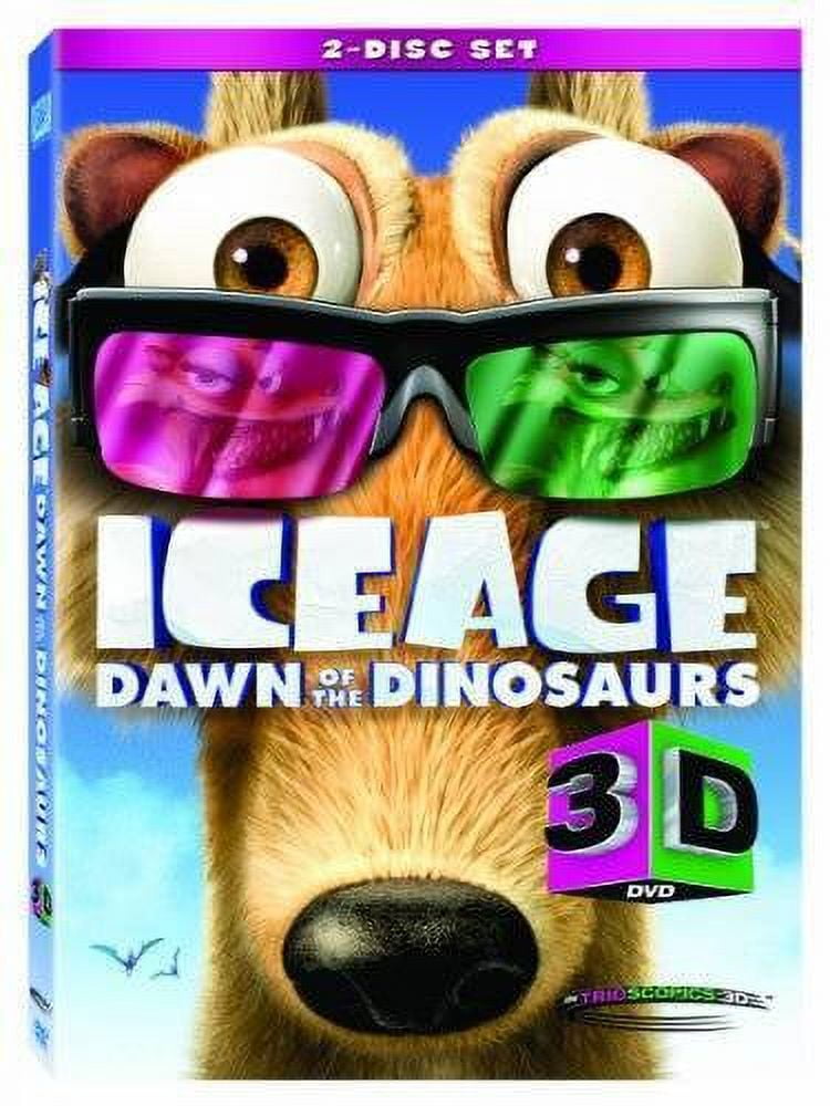 Ice Age Dawn of the Dinosaurs 2D & 3D 2-disc set (DVD) plus 4 pairs of ...